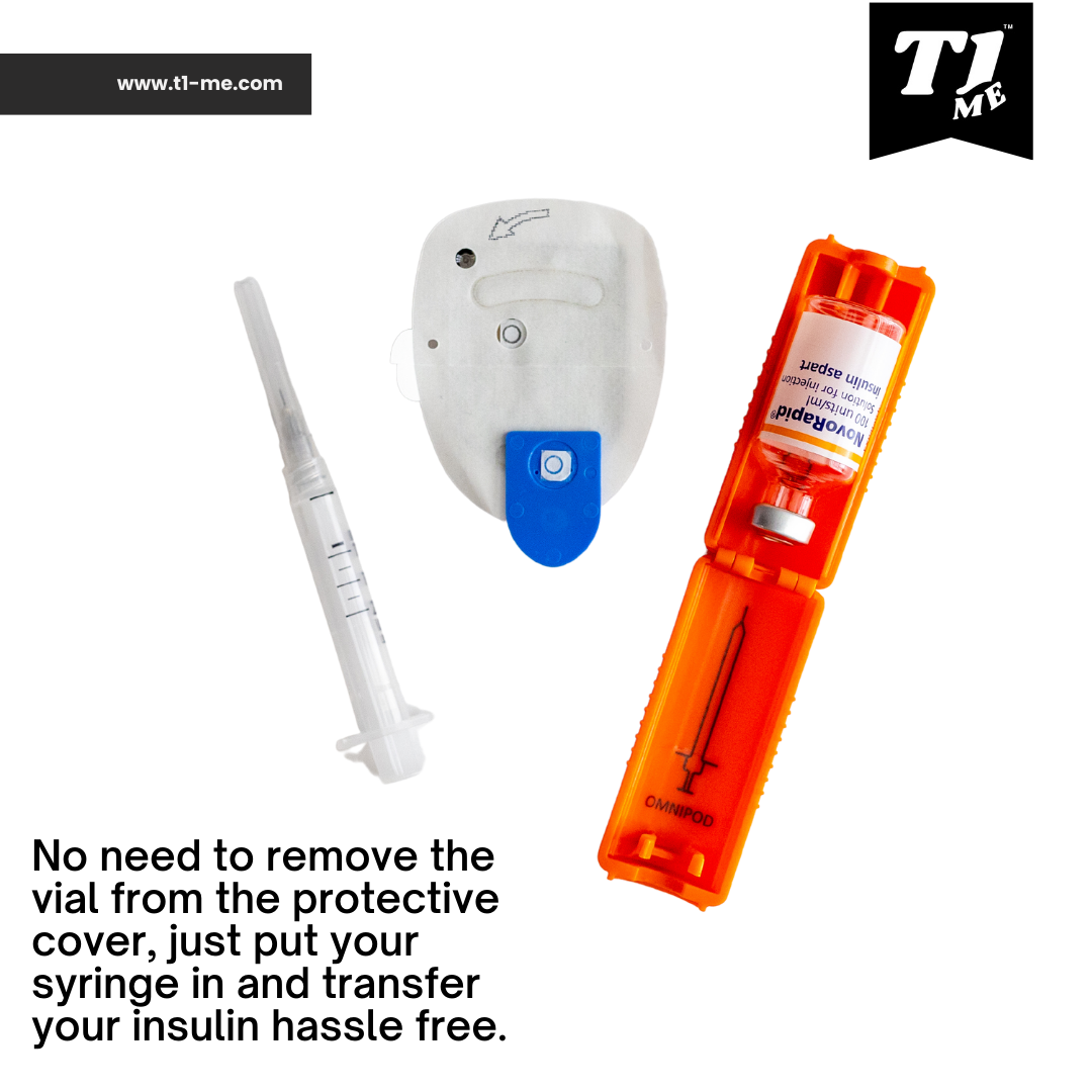 Omnipod T1me Vial Syringe Insulin Filling Support, Insulin transfer de ...