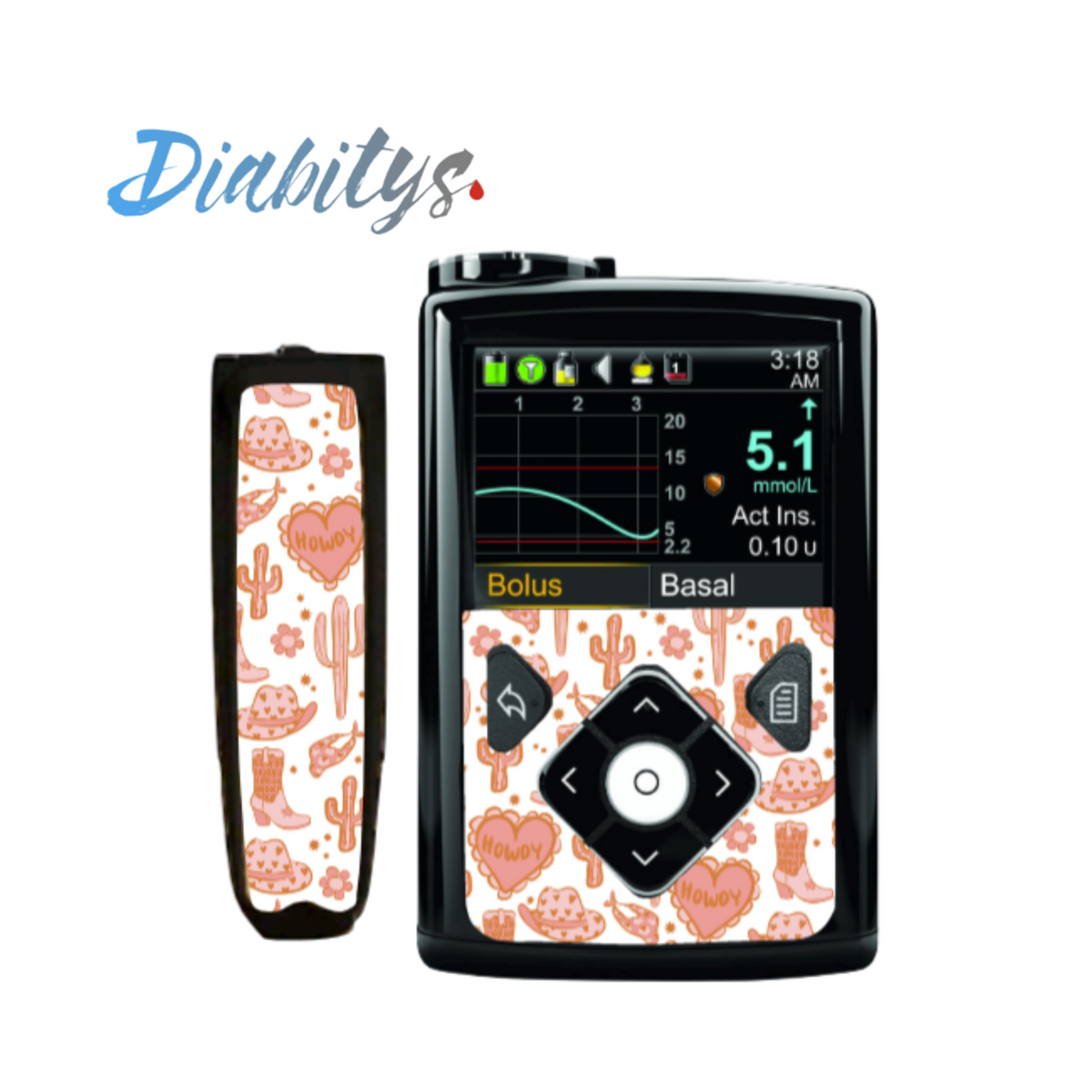 Medtronic 640g, 670g or 780g Insulin Pump Front & Clip Sticker - Weste ...