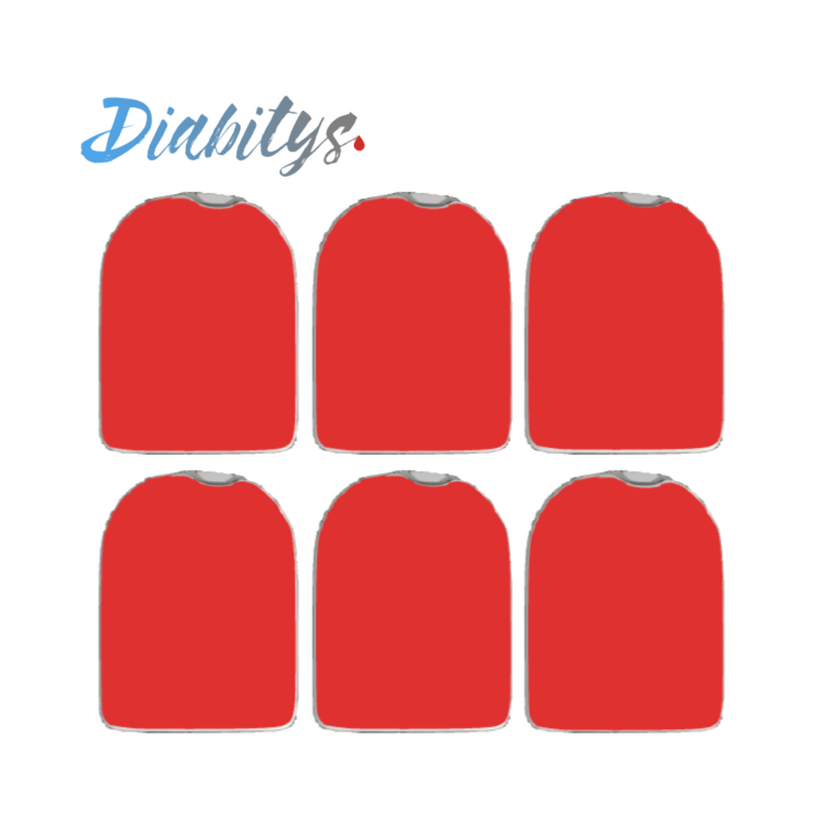 Omnipod Insulin Pump 6 Pack Wrap Stickers - Red by Diabitys – The ...