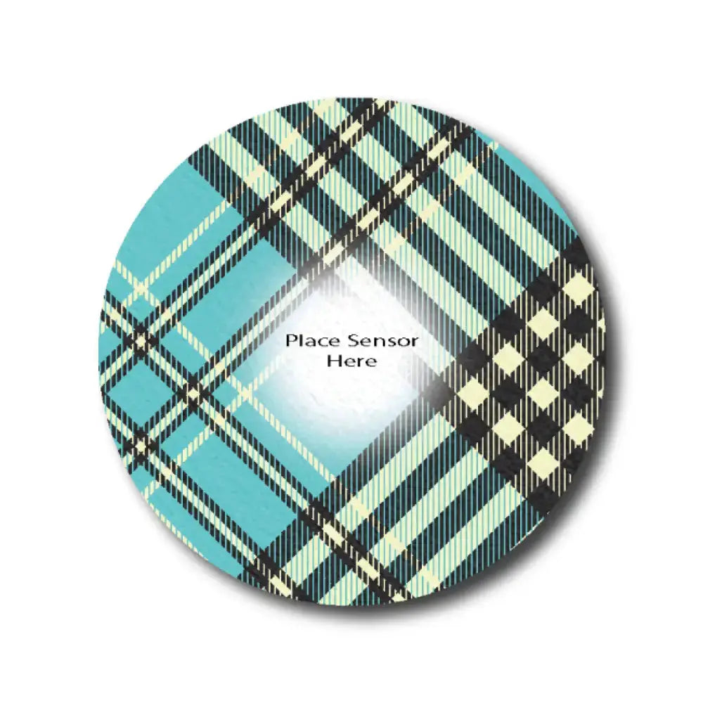 Blue Plaid Pattern Underlay Patch for Sensitive Skin - Dexcom G7 and S ...