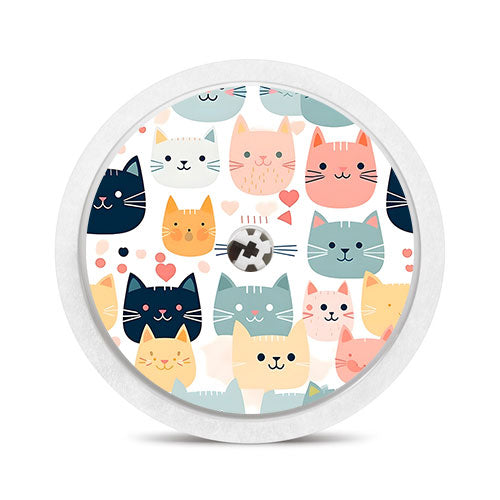 Freestyle Libre 1 & 2 sensor sticker: Happy cats – The Useless Pancreas