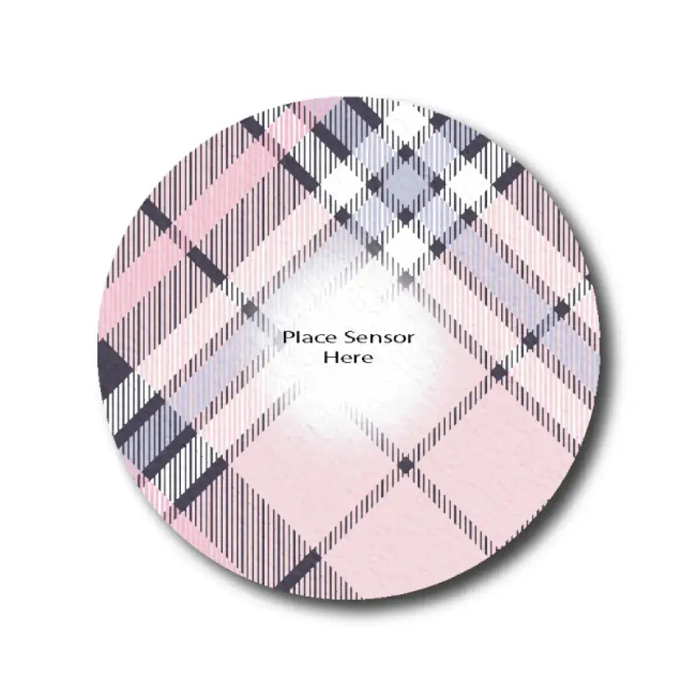 Pink Plaid Pattern Underlay Patch for Sensitive Skin - Dexcom G7 and S ...