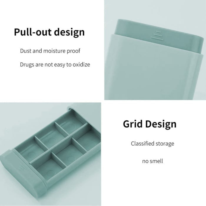 Overt customizable 6 grid Pill organizer, practical case design in Sag ...