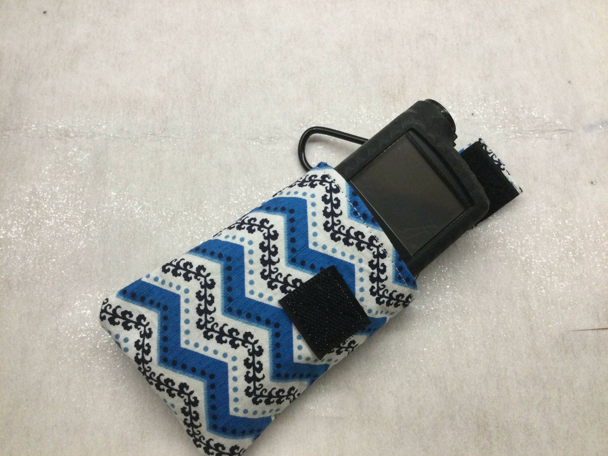 Chevron Blue Vertical Insulin Pump Case by Dazzling Pump Pouches w ...
