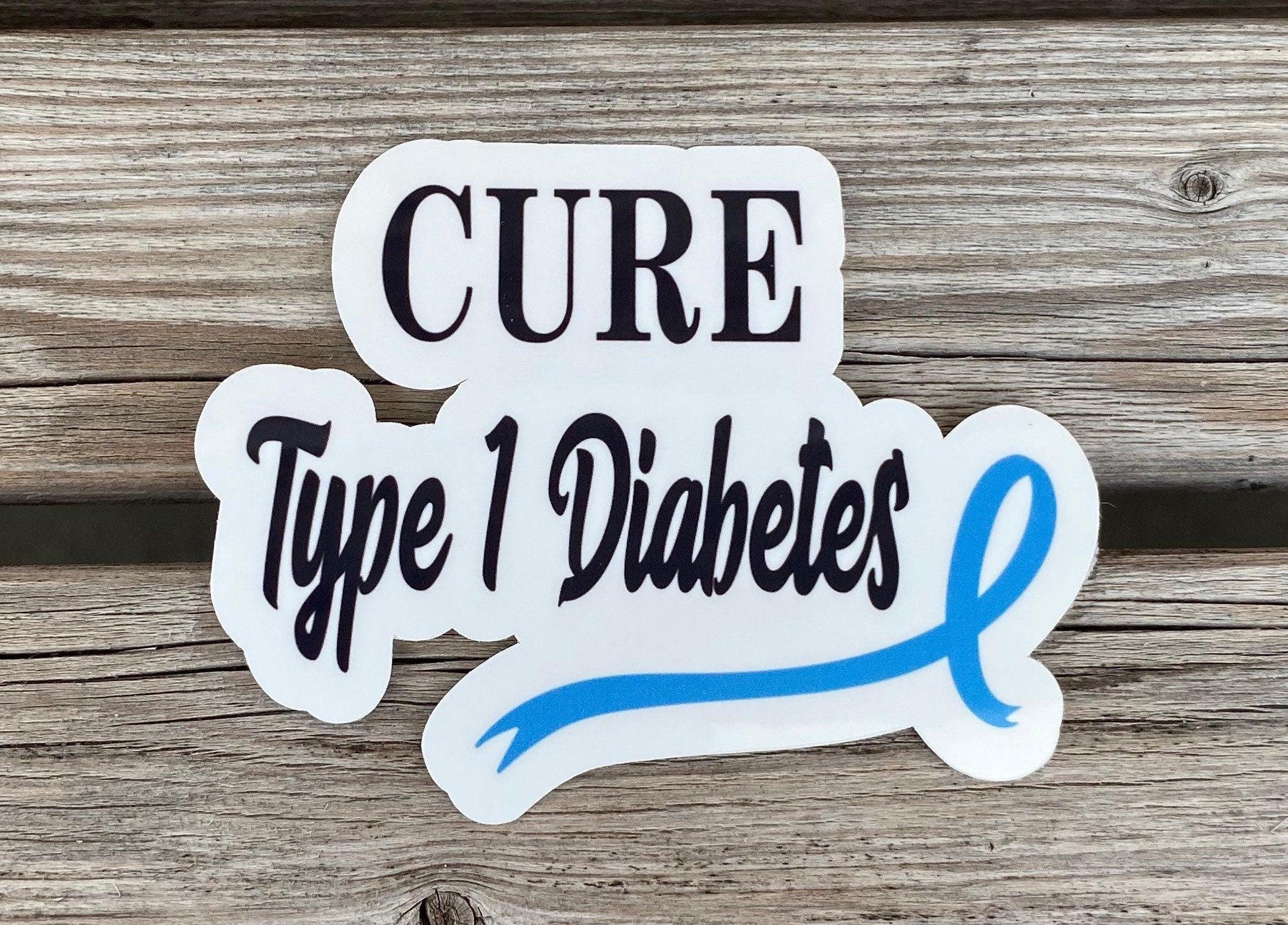 Cure Type 1 Diabetes Sticker, T1D Awareness Sticker, Warrior Sticker ...