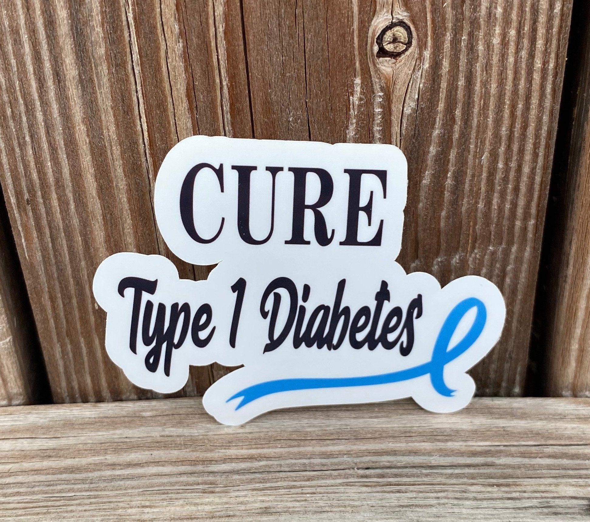 Cure Type 1 Diabetes Sticker, T1D Awareness Sticker, Warrior Sticker ...
