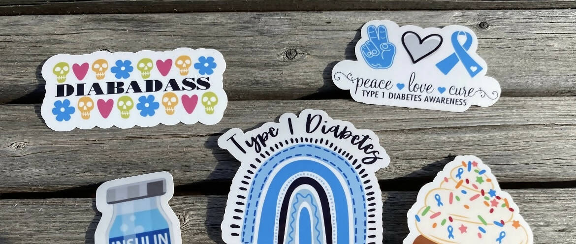 Type Onederful Diabetes Awareness Sticker Pack| 6 Piece T1D Sticker Se ...