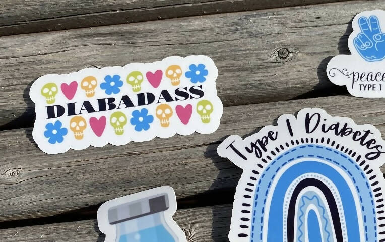 Type Onederful Diabetes Awareness Sticker Pack| 6 Piece T1D Sticker Se ...